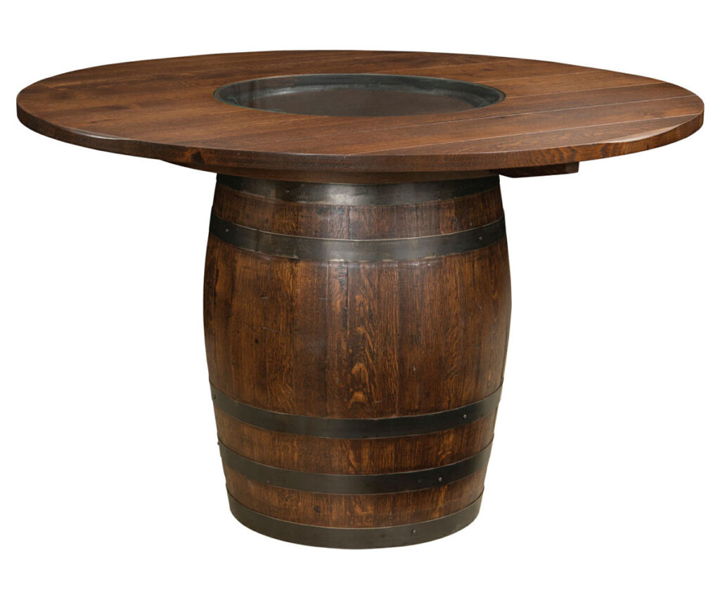 Deluxe Whiskey Barrel Pub Table | Penn Dutch Furniture