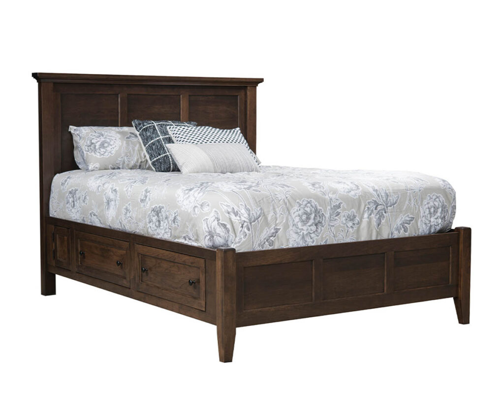Cherry Hill Bed with Storage Rails | Penn Dutch Furniture